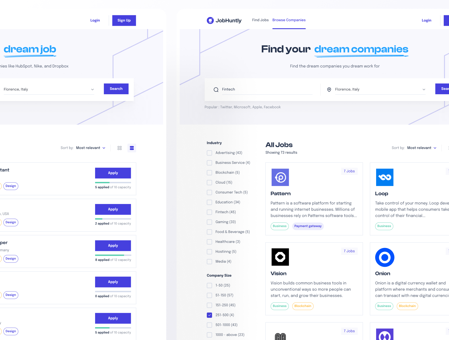 Jobhuntly - Job Board Portal UI Kit by DhuhaCreative | ThemeForest